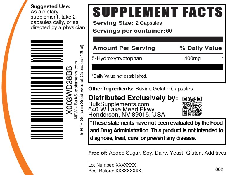5-HTP capsules for overall wellness