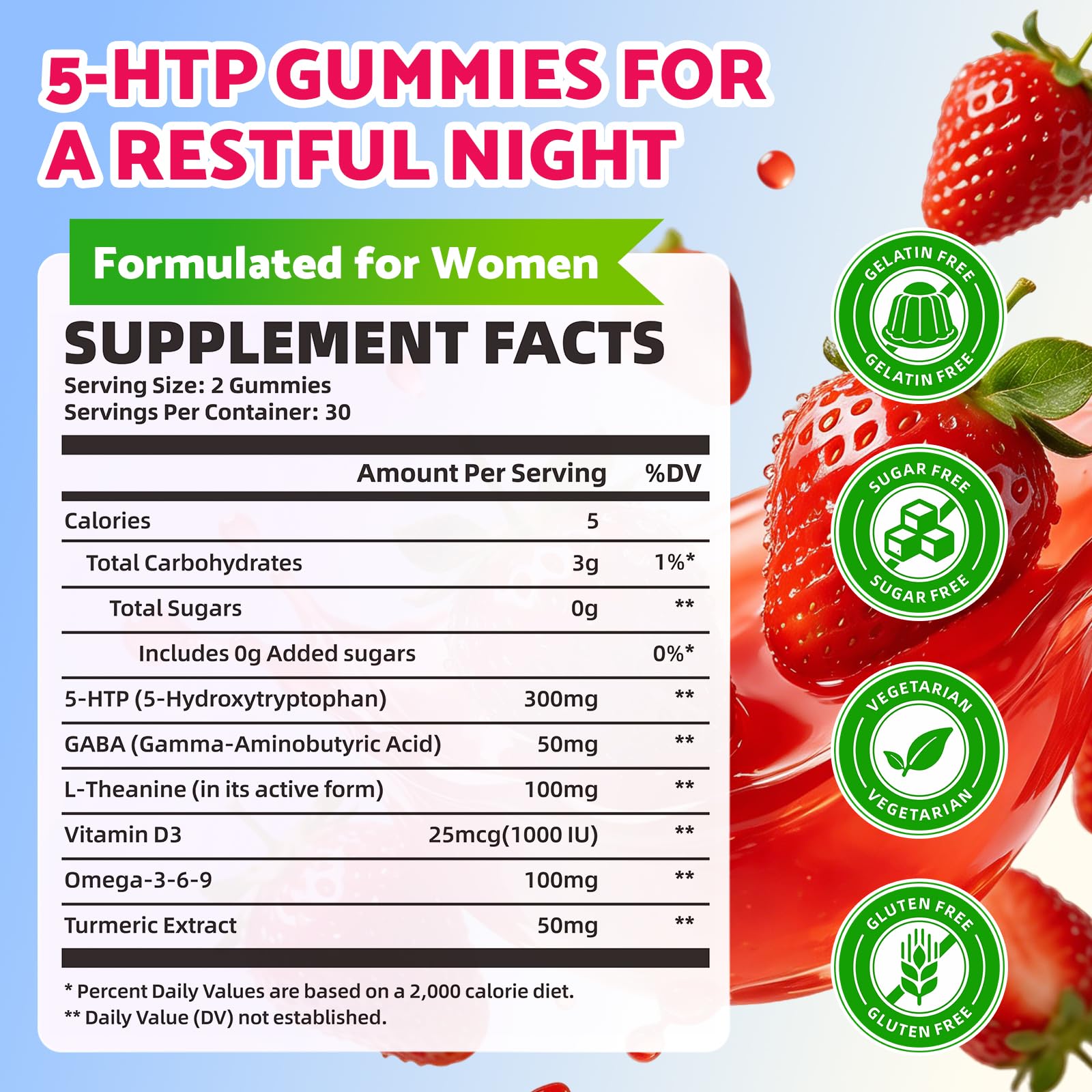 5-HTP gummies with GABA benefits