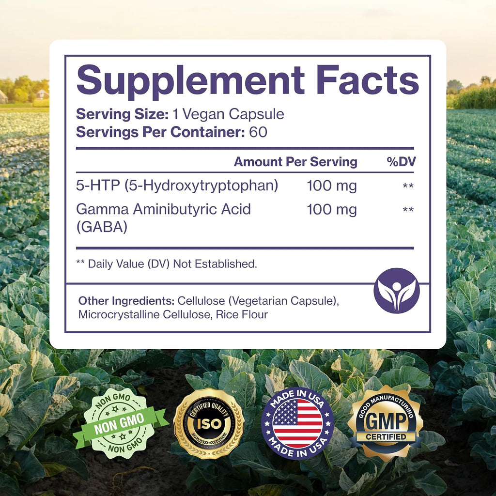 5-HTP Plus GABA for stress relief