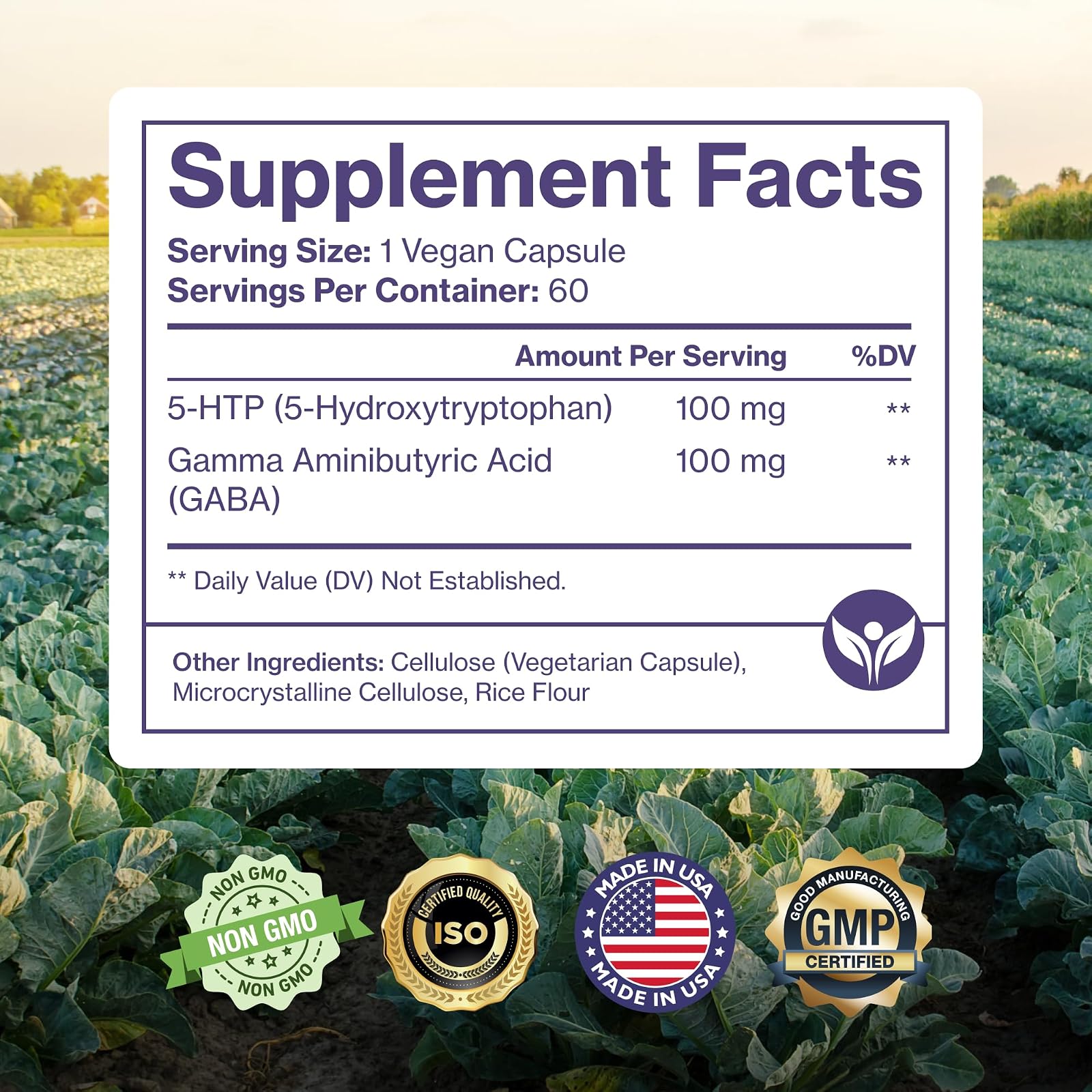5-HTP Plus GABA for stress relief
