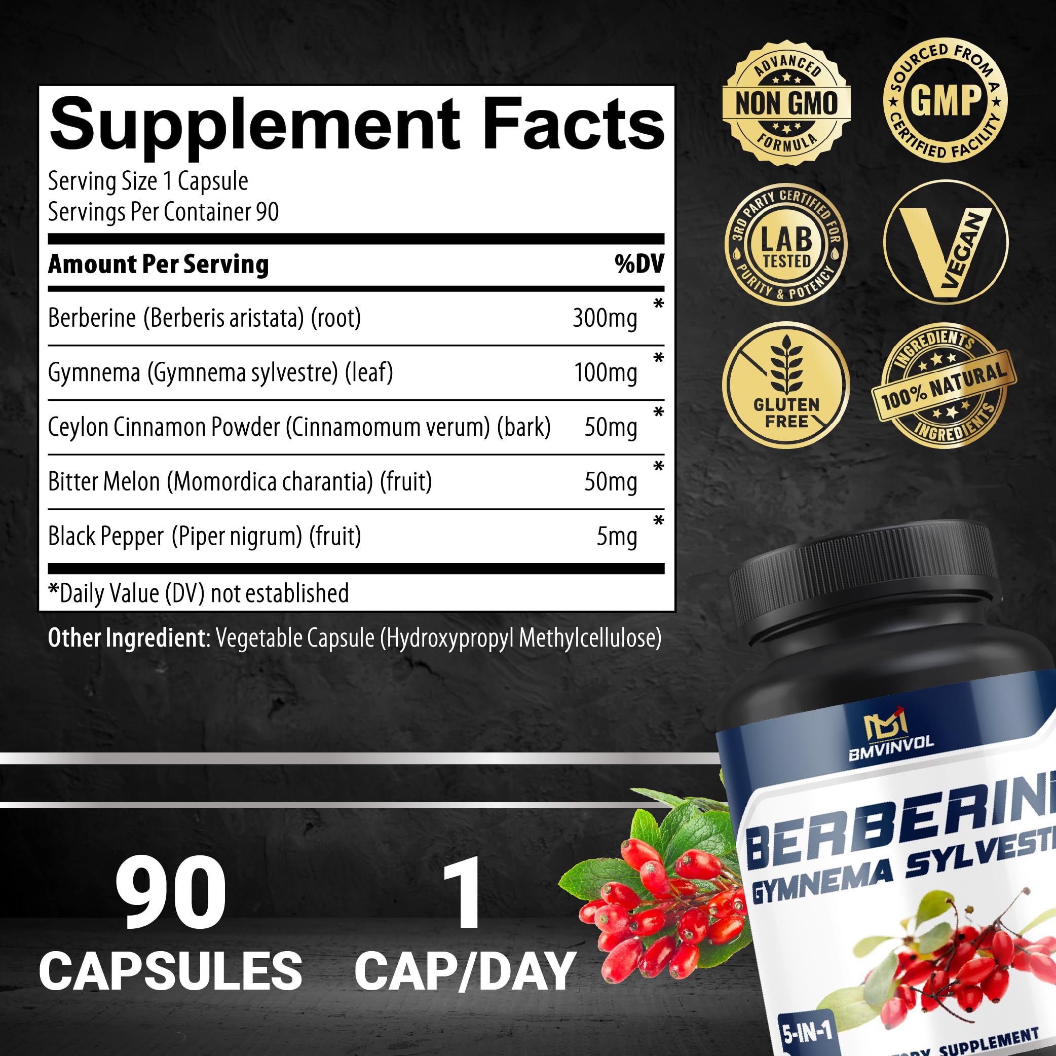 5-in-1 berberine supplement benefits