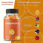 5-in-1 immune support vitamin C gummies