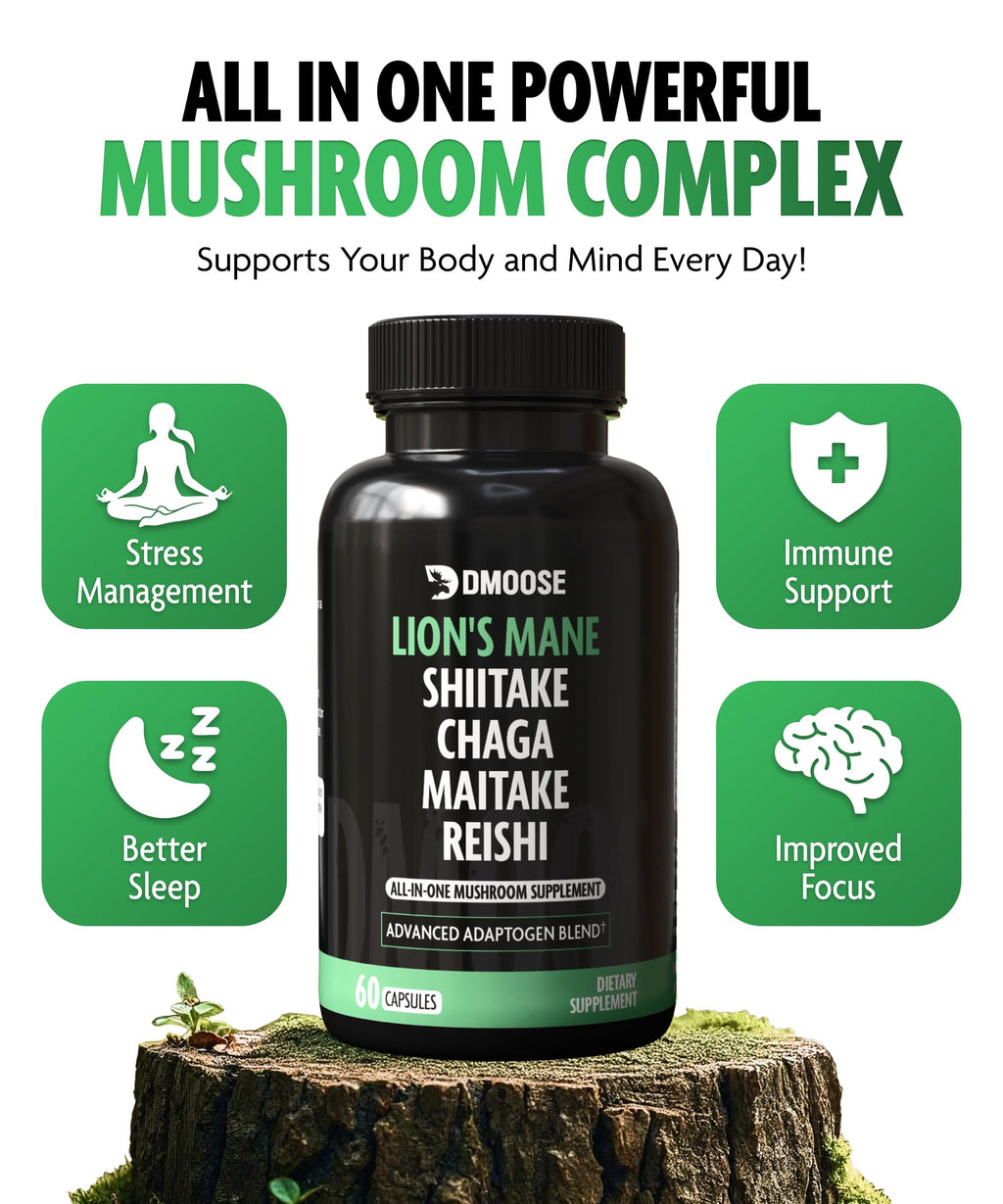 5-in-1 mushroom capsules for busy lifestyles