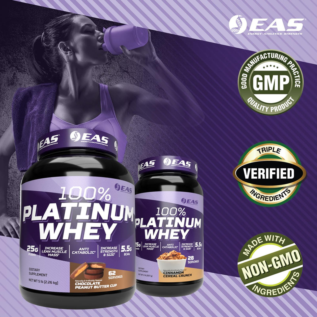 5 lb EAS whey protein tub