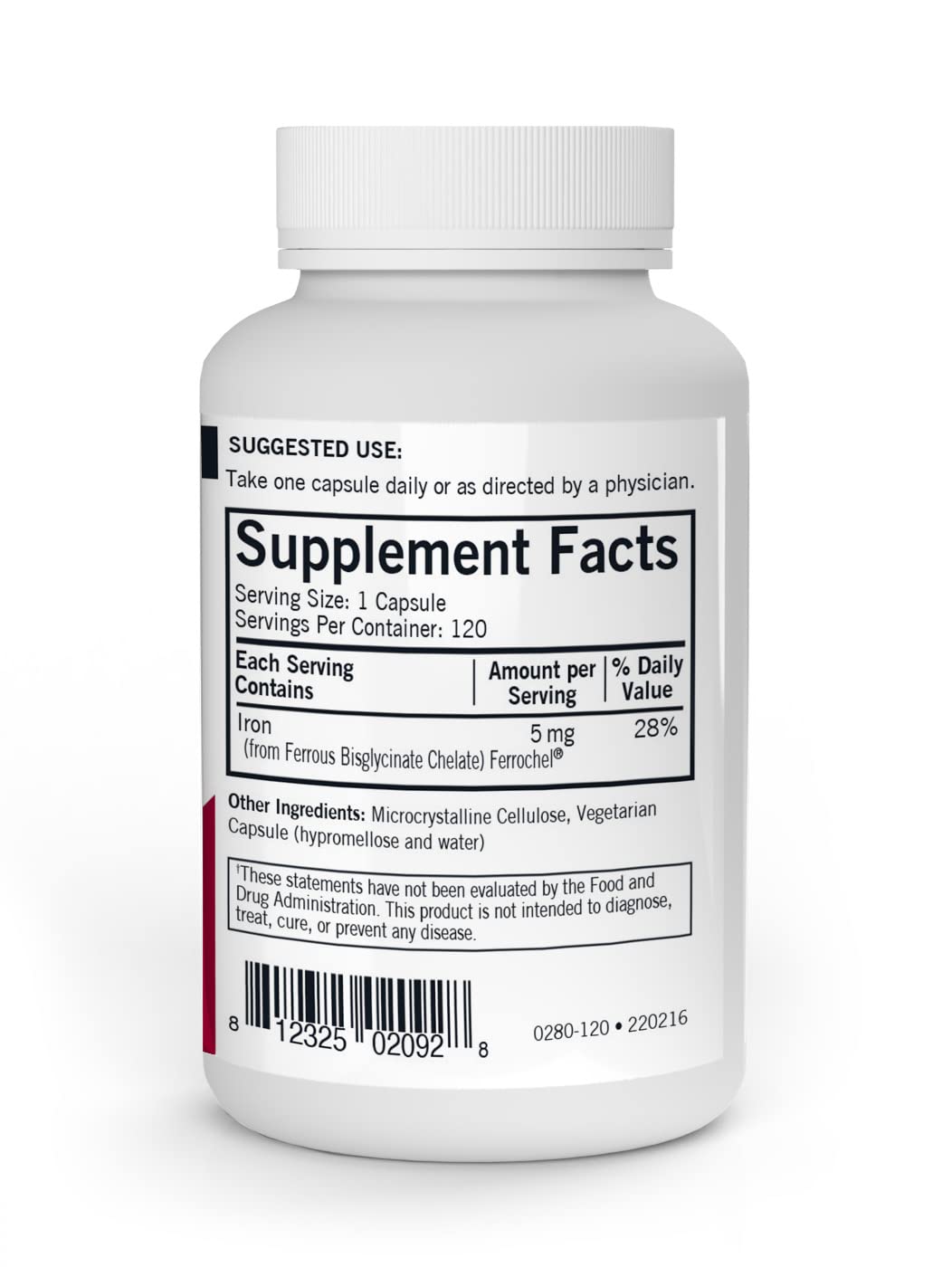 5 mg iron bisglycinate capsules