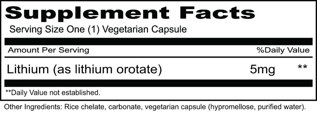 5 mg lithium veggie caps for mood support