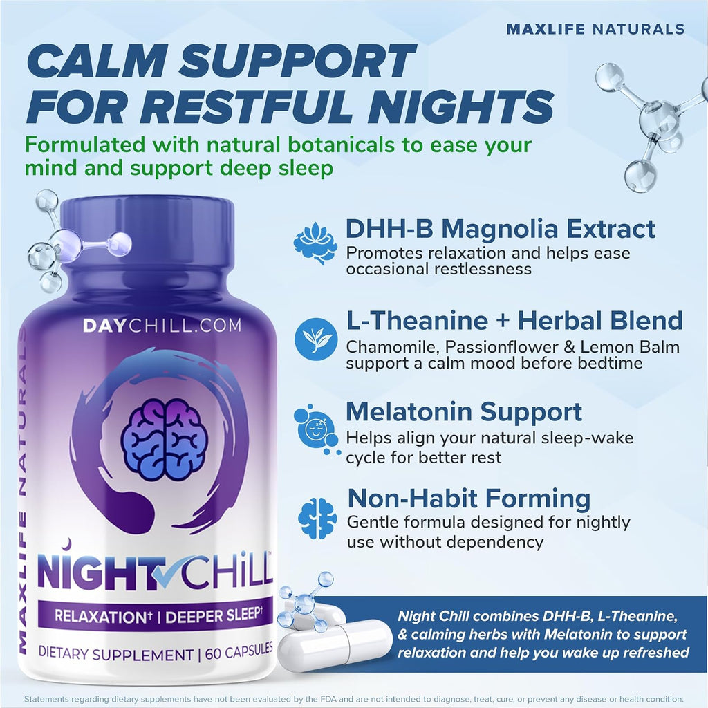 5 mg Melatonin capsules for relaxation