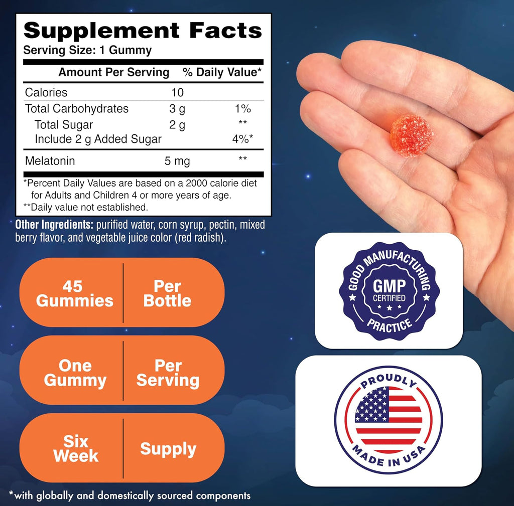 5 mg melatonin gummies for restful nights