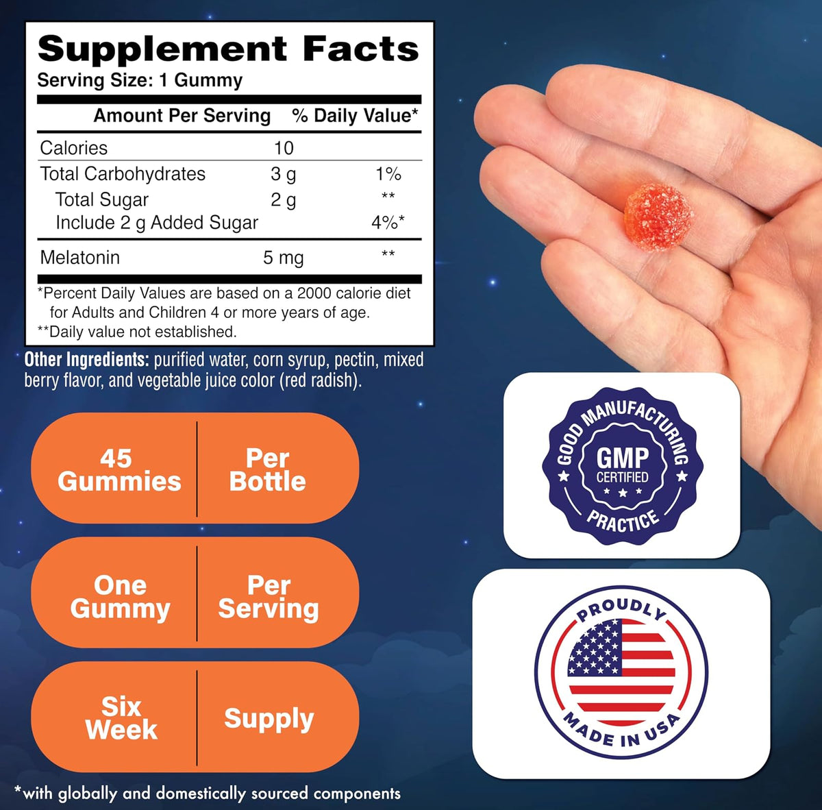 5 mg melatonin gummies for restful nights