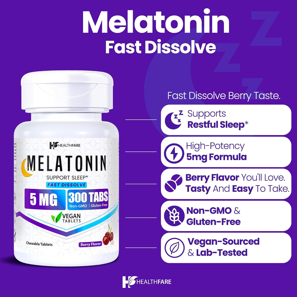 5 mg melatonin sleep aid tablets