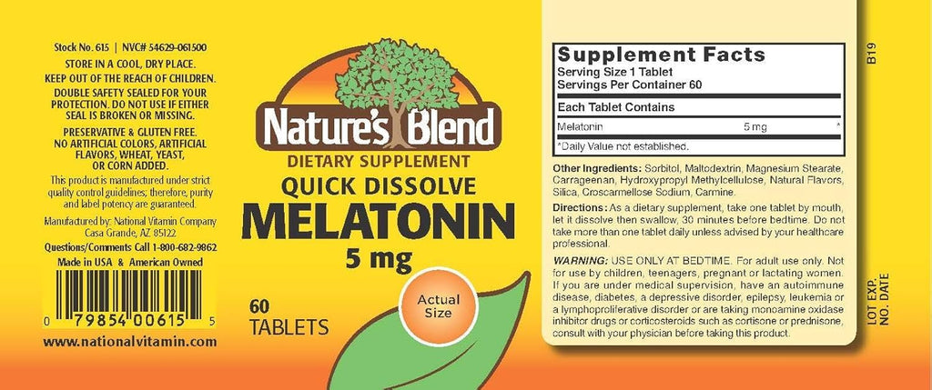 5 mg melatonin tablets for relaxation