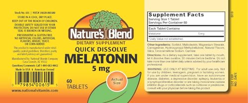 5 mg melatonin tablets for relaxation