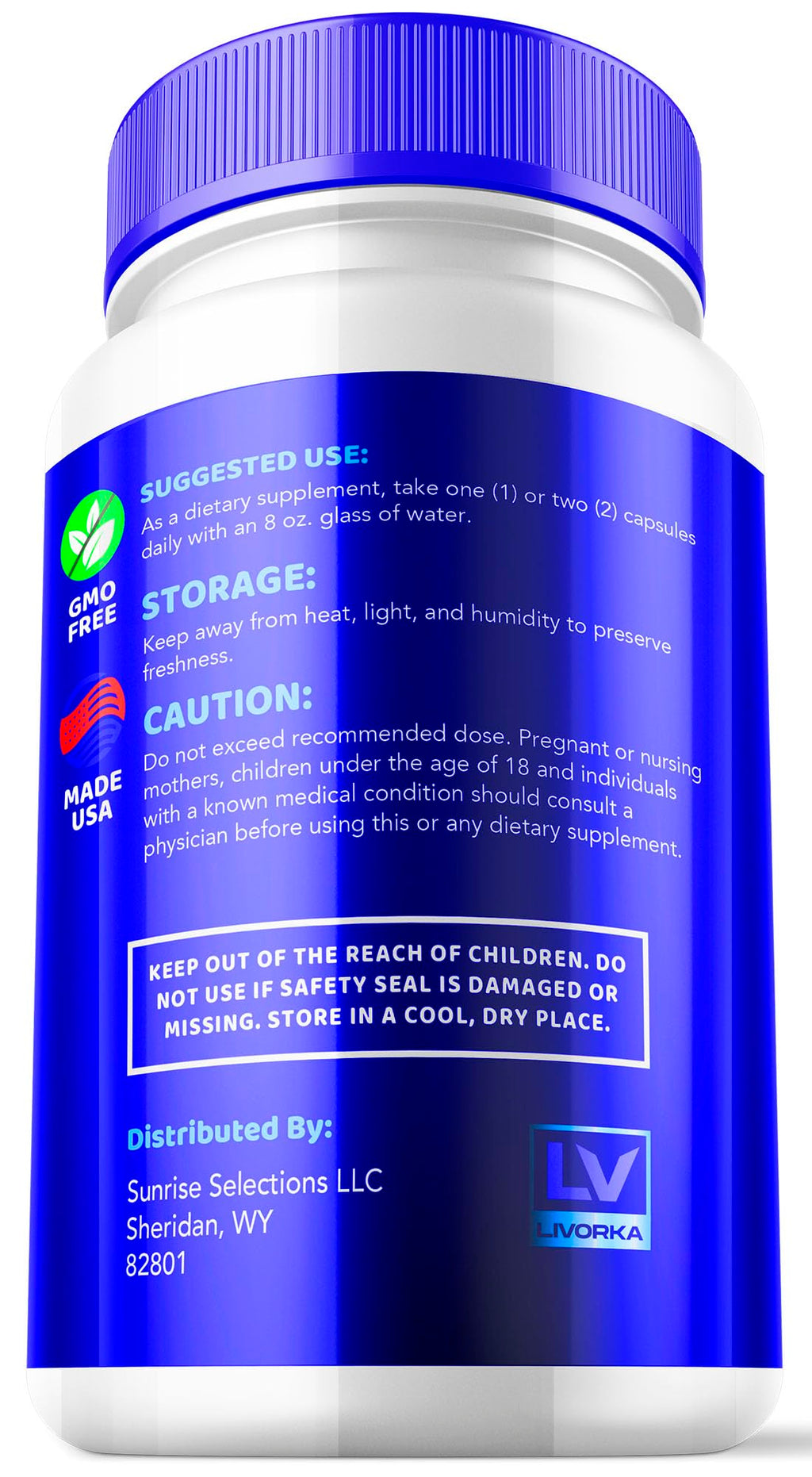 5 month supply of blended vitamin & mineral supplements