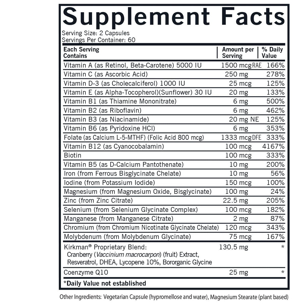 5-MTHF enriched multivitamins for women