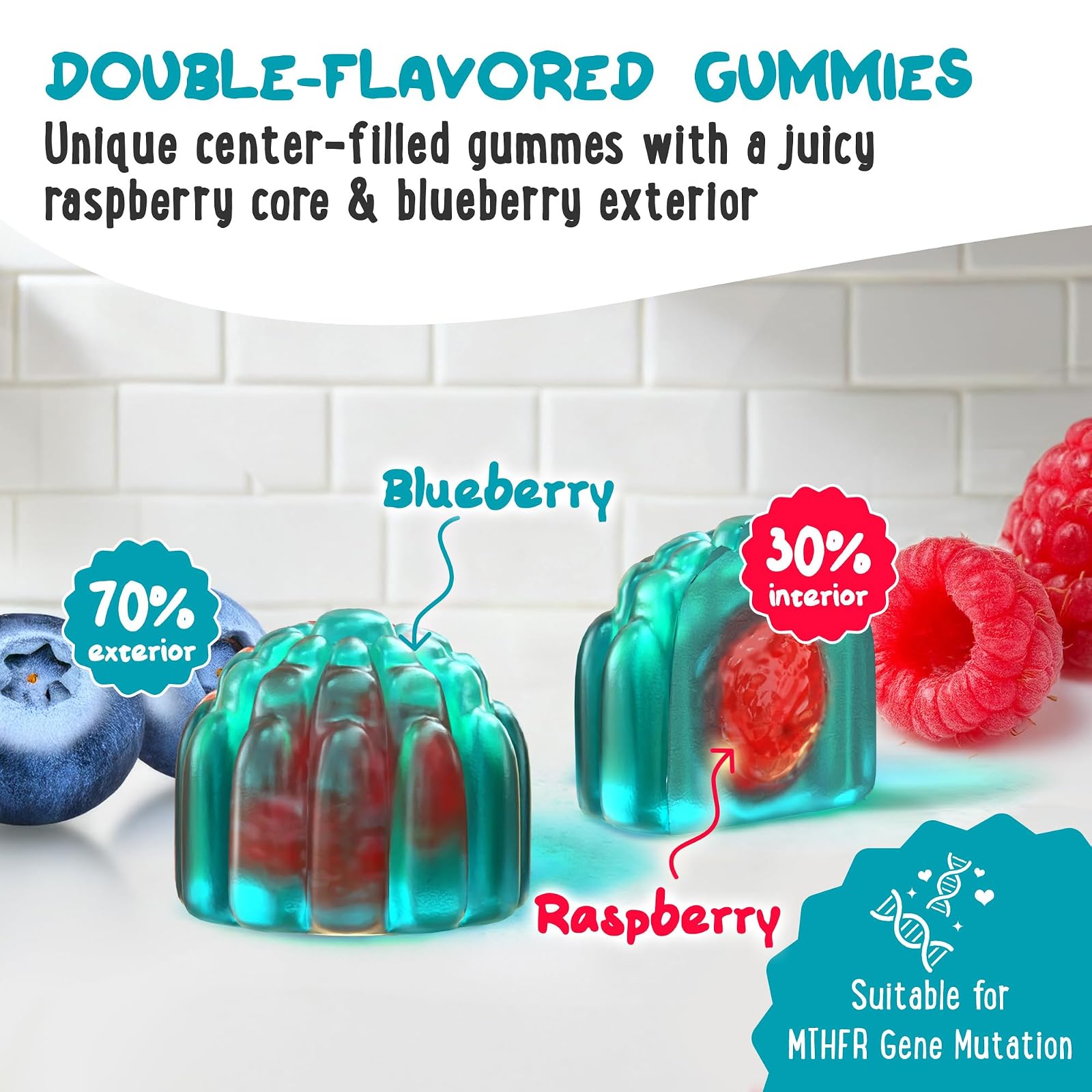 5-MTHF folate gummies for energy support