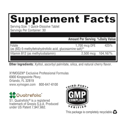 5-MTHF Plus B12 cherry flavour supplement