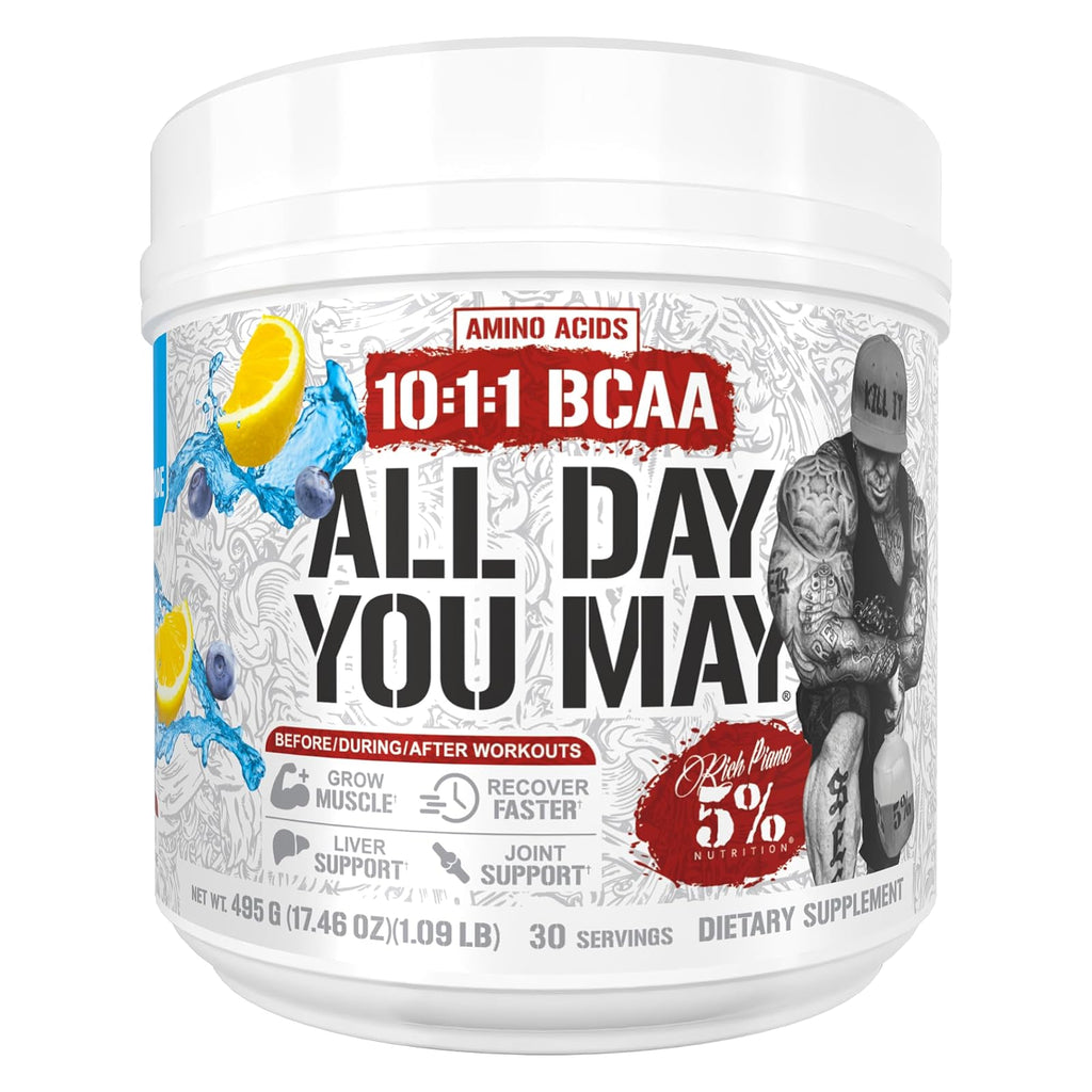 5% Nutrition BCAA powder blueberry lemonade