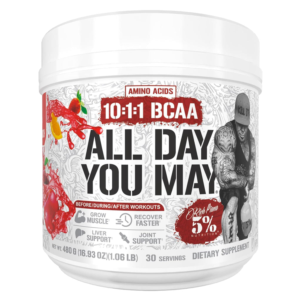 5% Nutrition BCAA powder fruit punch