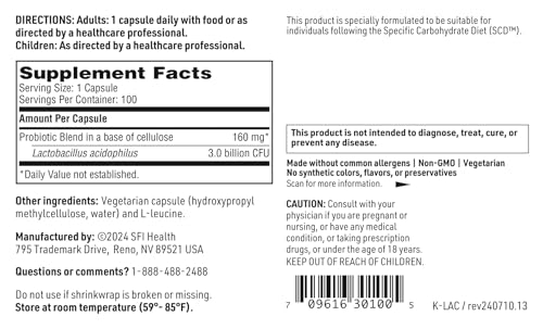 50 billion CFU L. Acidophilus