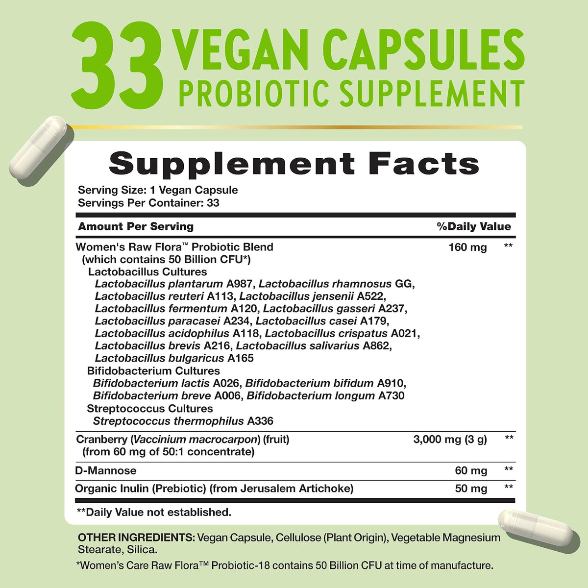 50 billion CFU probiotic capsules