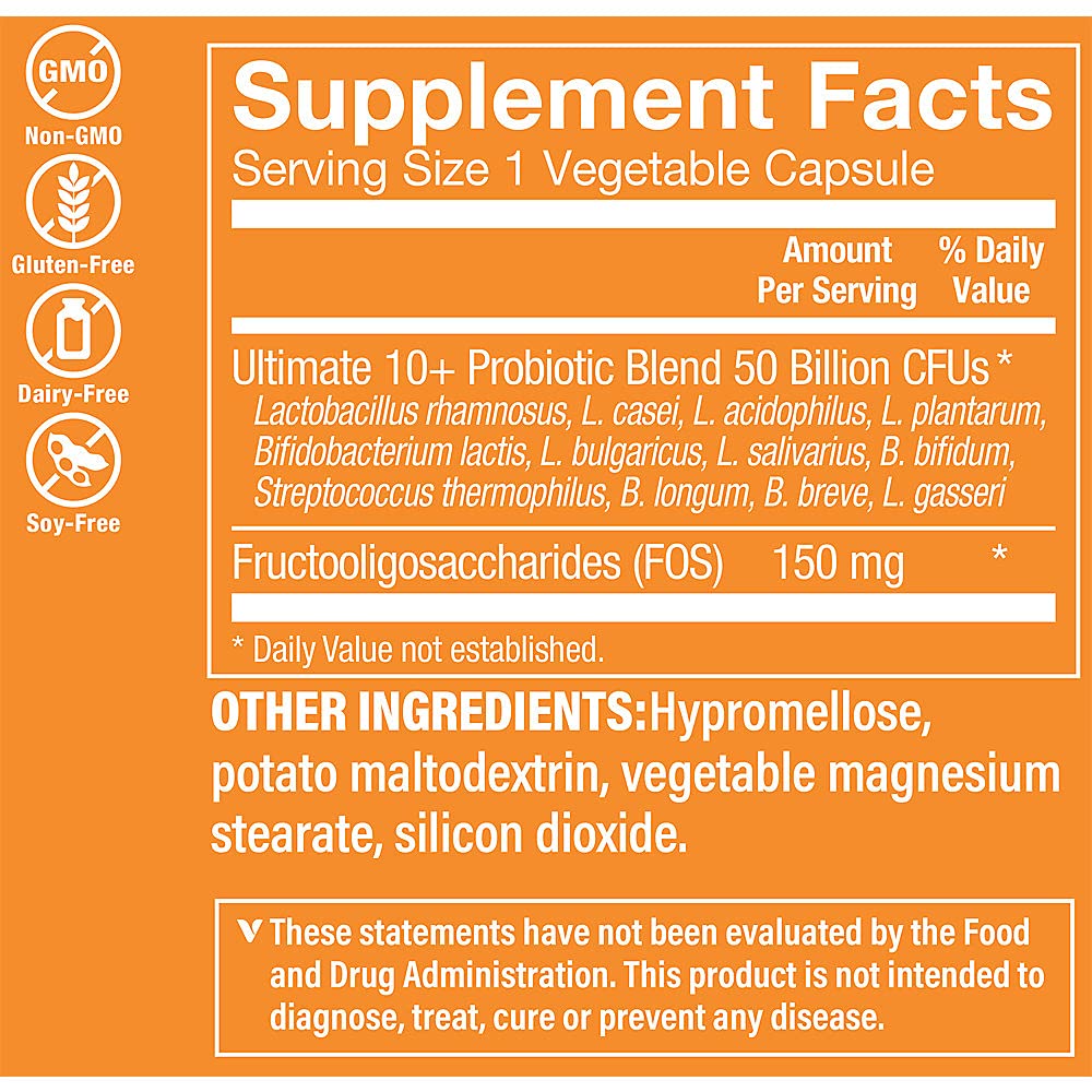 50 billion CFU probiotic capsules