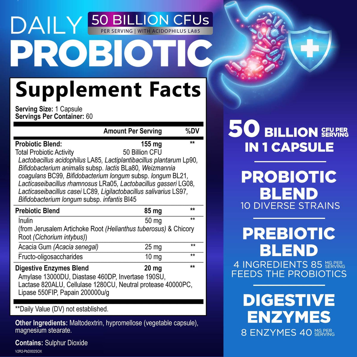 50 billion CFU probiotic capsules
