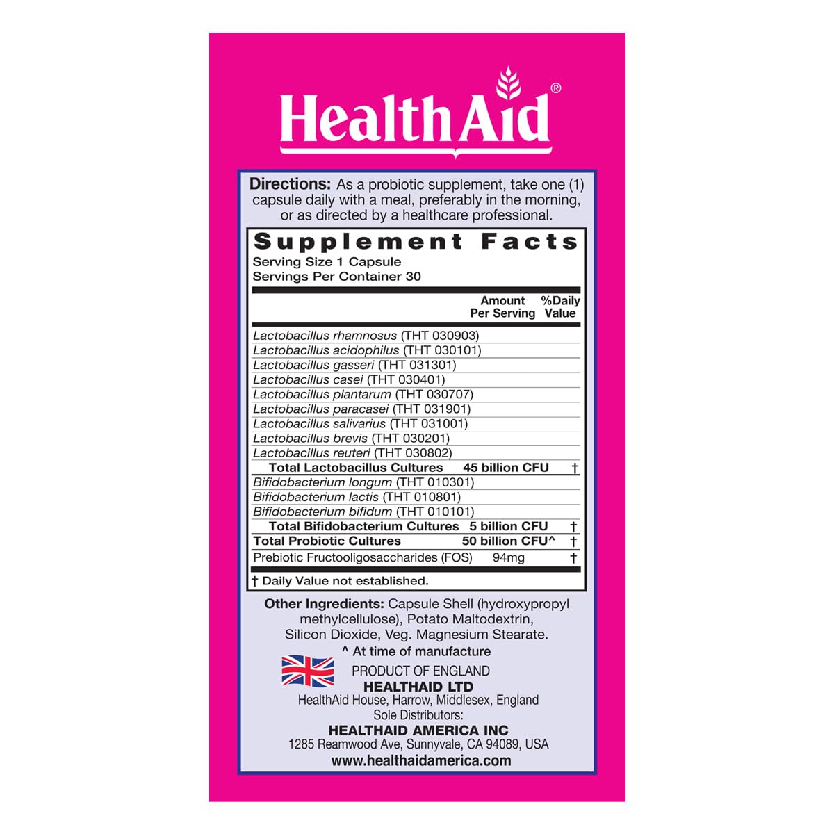 50 billion CFU probiotic capsules