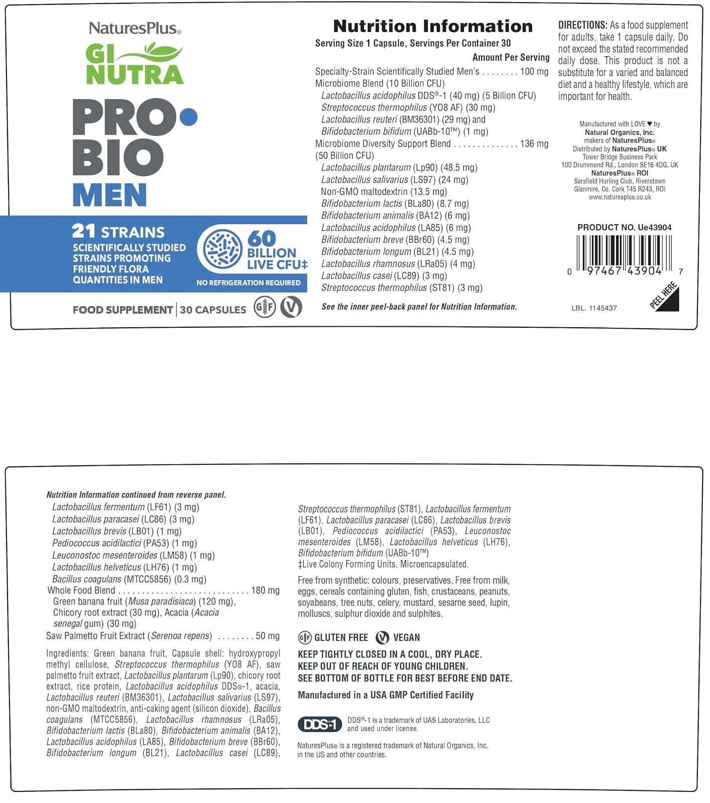 50 billion CFU probiotic capsules