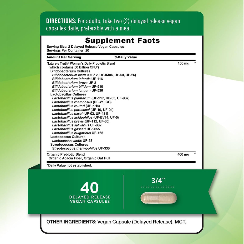 50 billion CFU probiotic capsules
