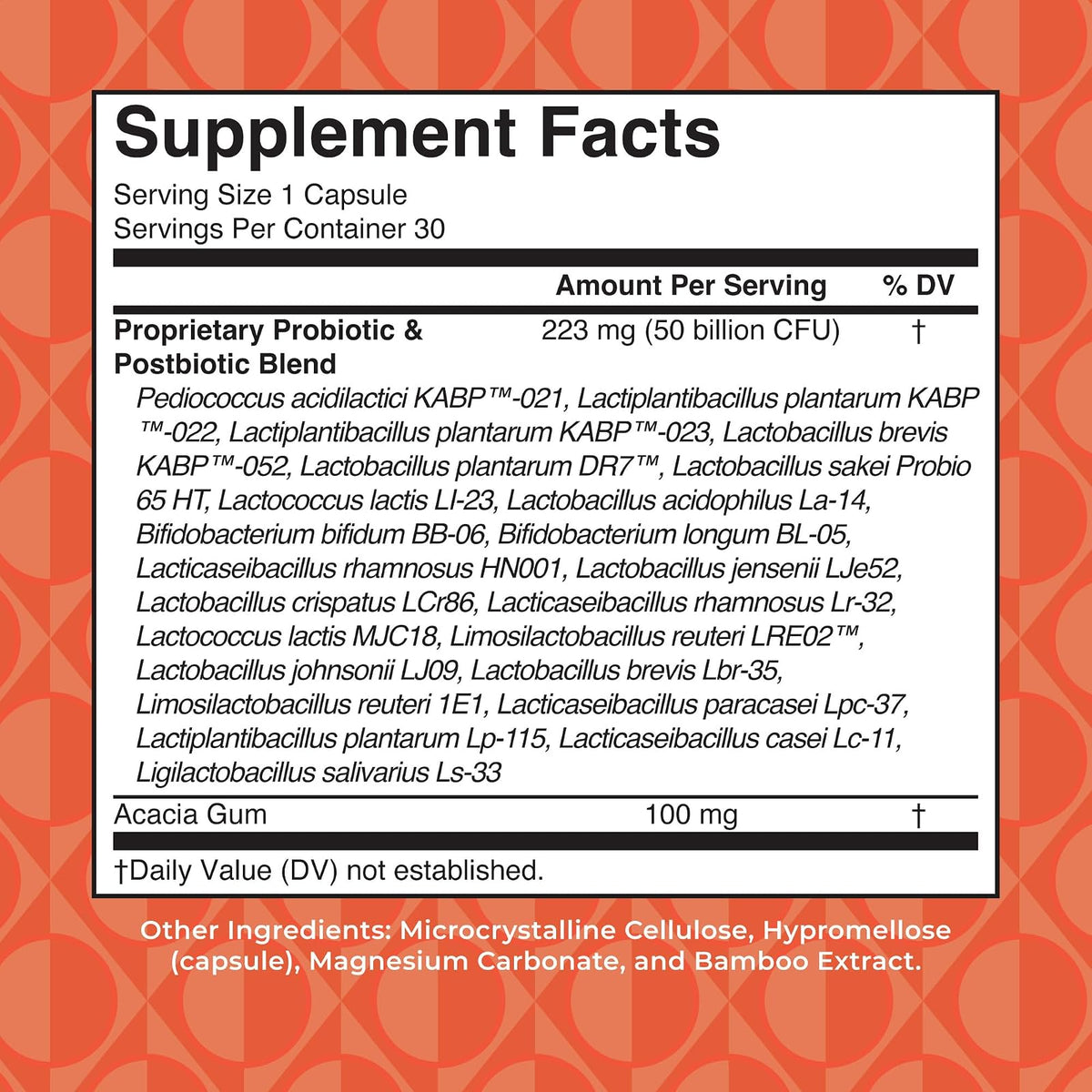 50 billion CFU probiotics capsules