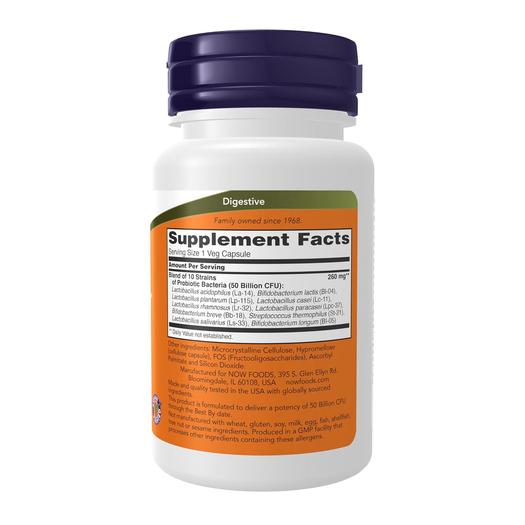 50 billion CFU probiotics for digestion