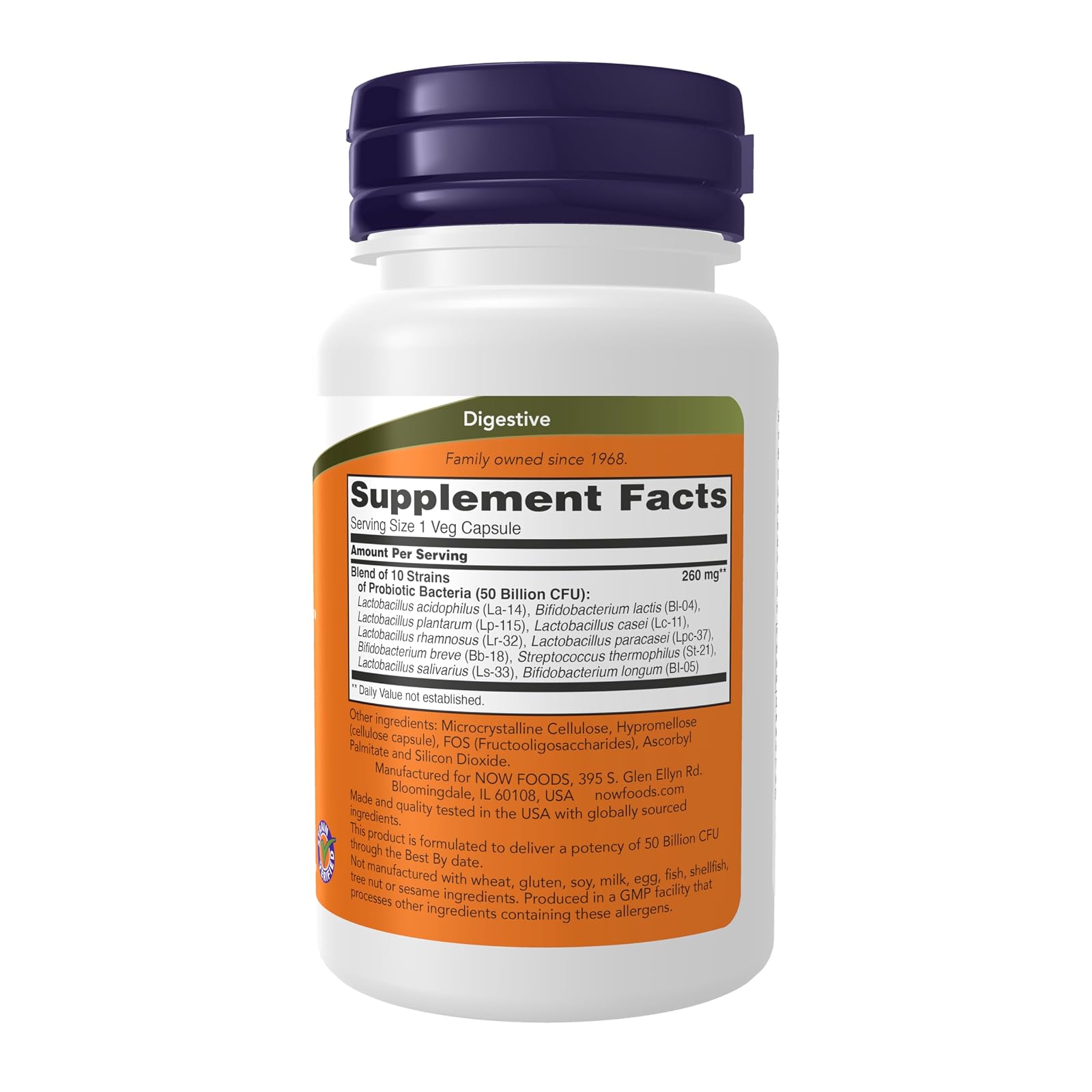 50 billion CFU probiotics for digestion