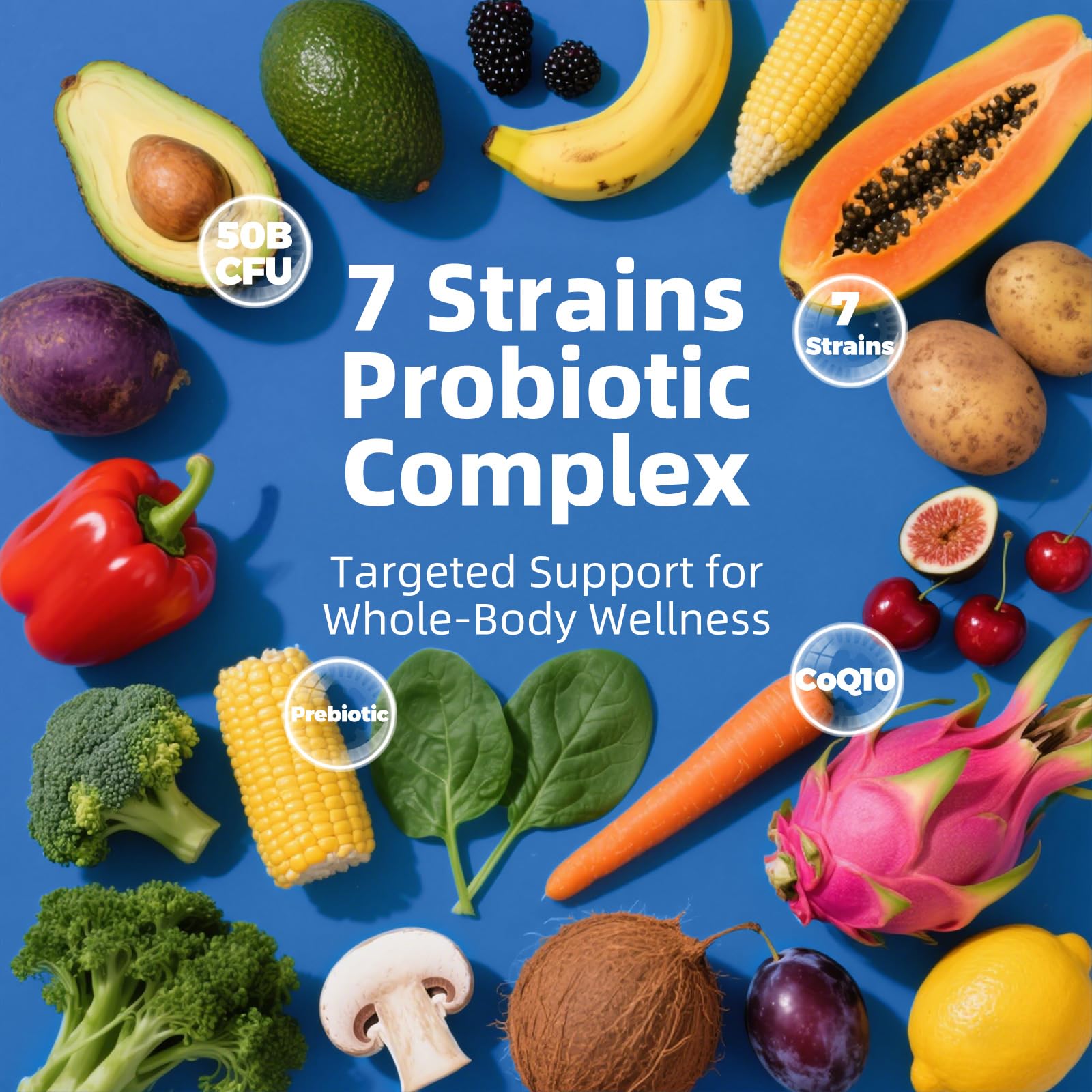 50 billion CFU probiotics for digestive support