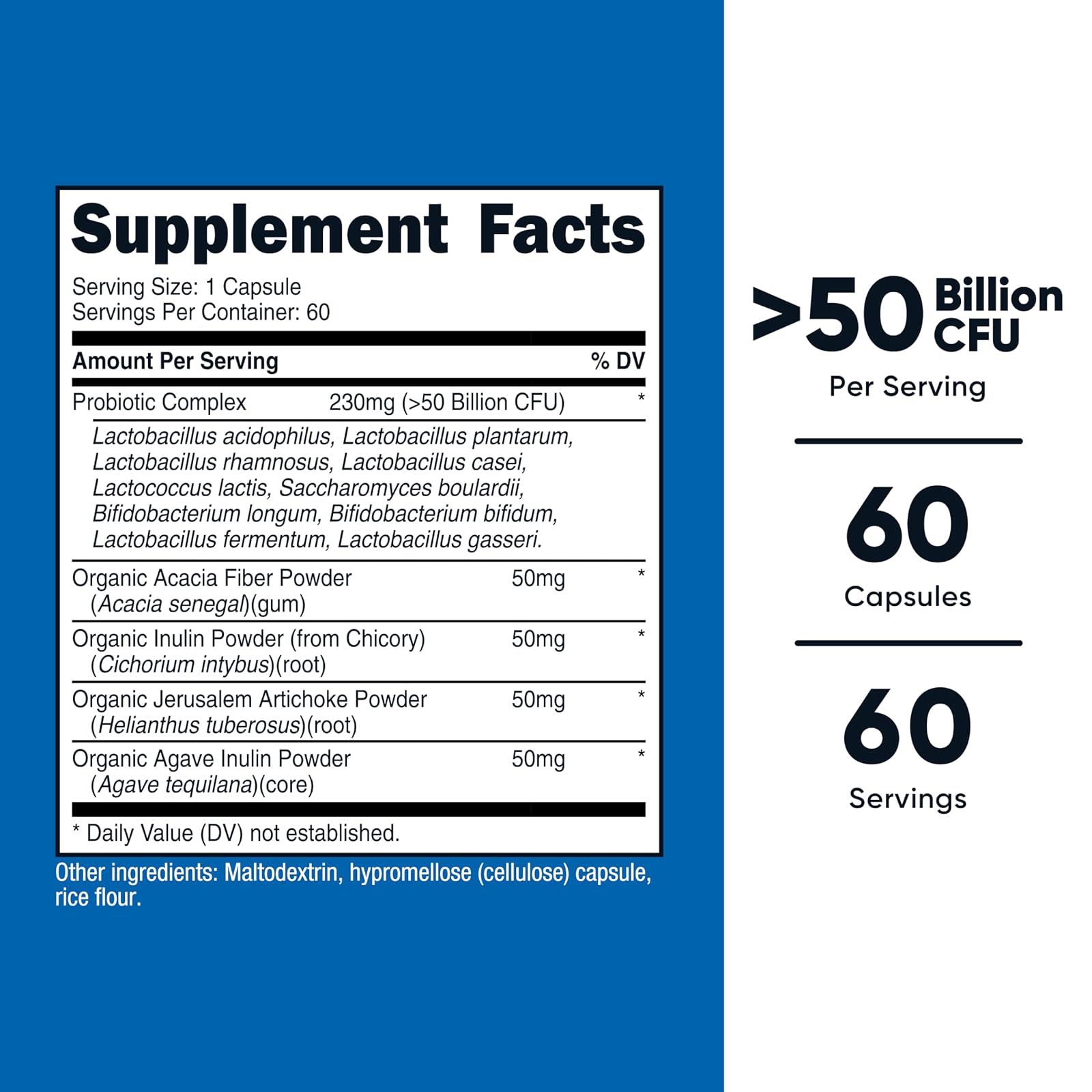 50 billion CFU probiotics for women