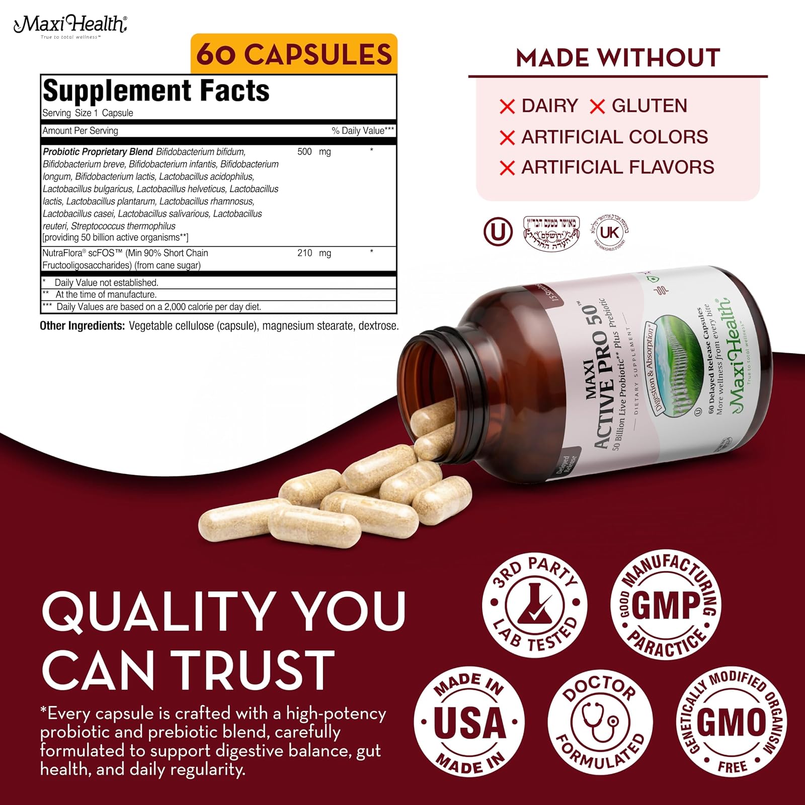 50 billion CFU probiotics for women