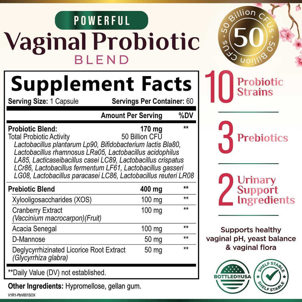 50 billion CFU vaginal probiotics
