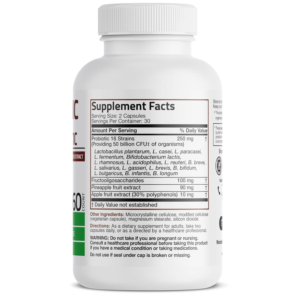 50 billion CFU vegetarian probiotic capsules