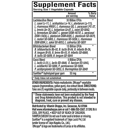 50 billion CFUs probiotic capsules