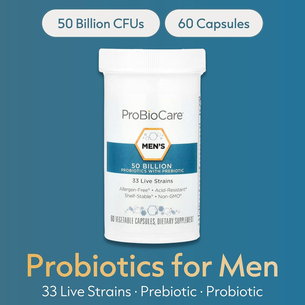 50 billion CFUs probiotic for men