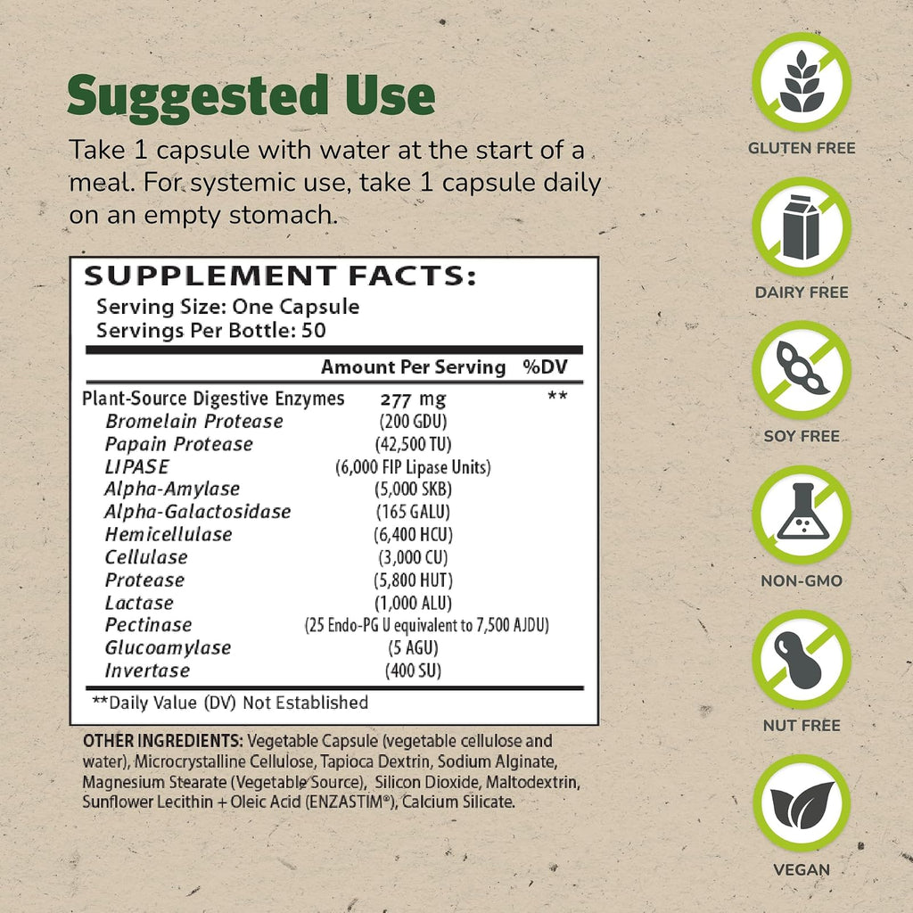 50 capsules of Enzalase probiotics