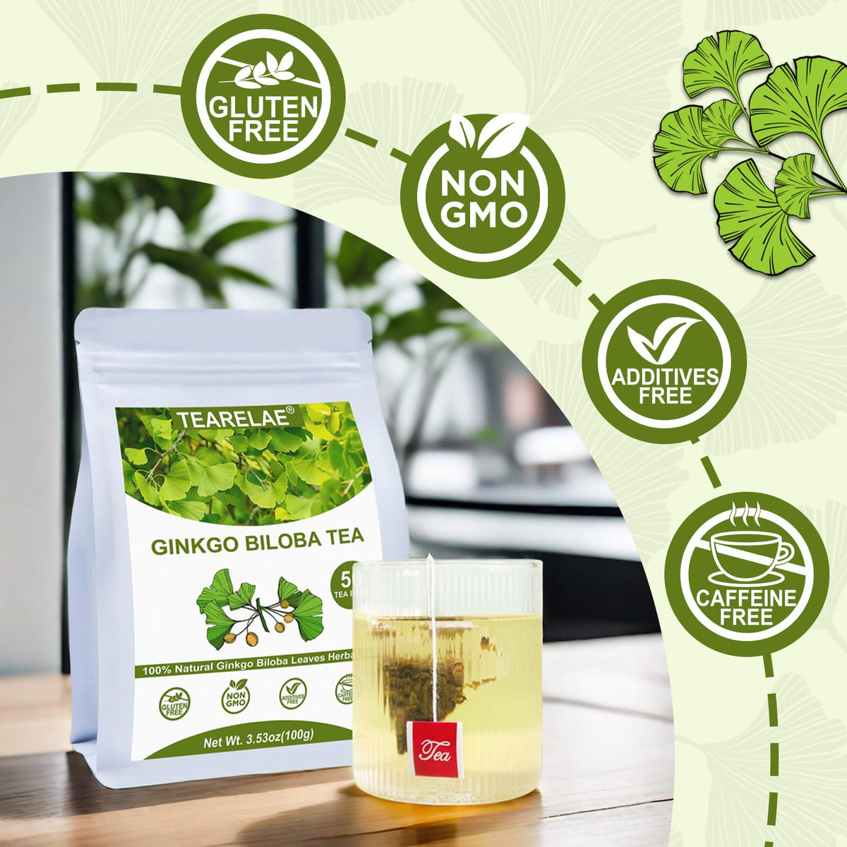 50 count ginkgo biloba tea bags