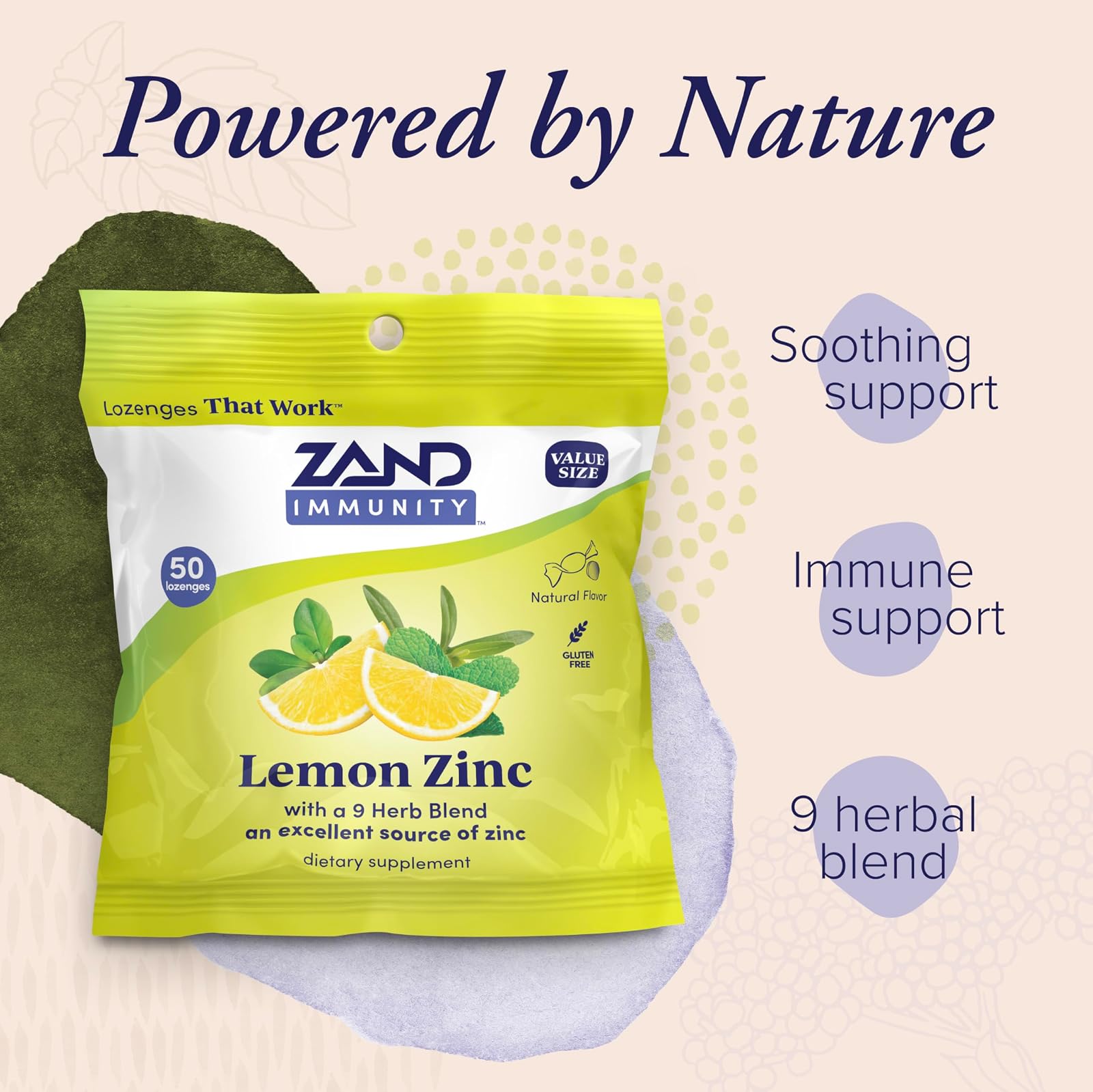 50 count zinc throat lozenges