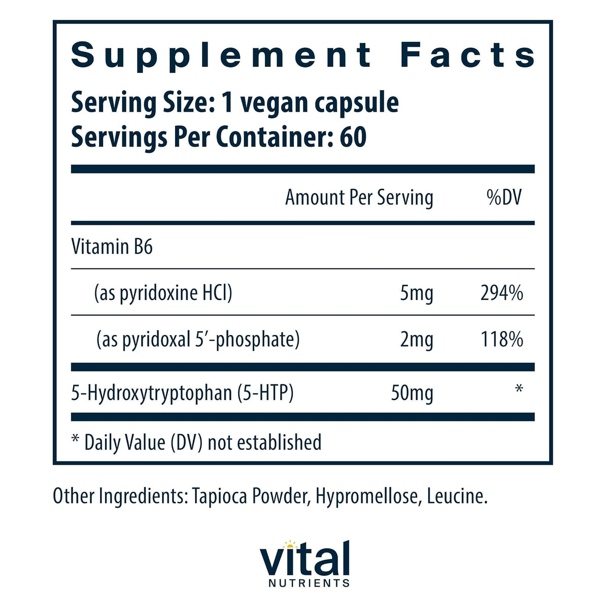 50 mg 5-HTP capsules for relaxation
