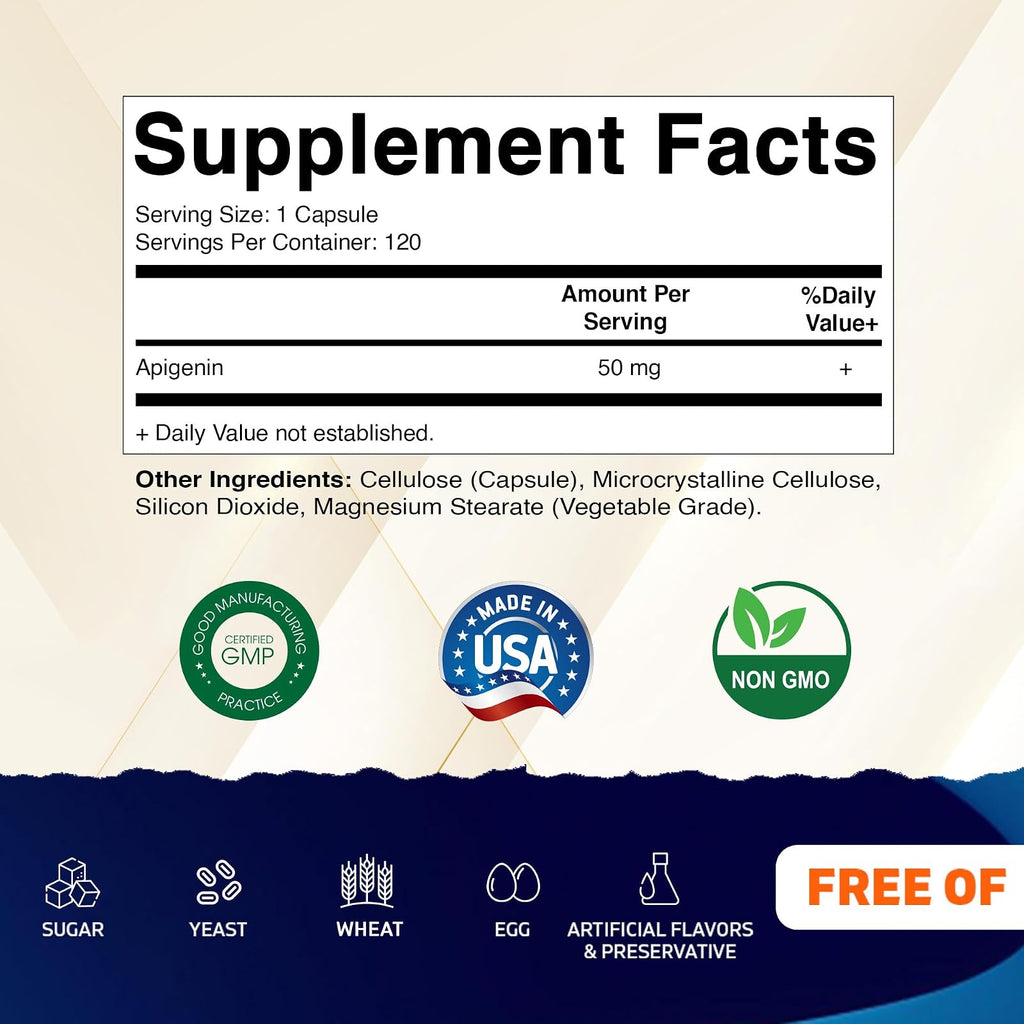 50 mg Apigenin for wellness