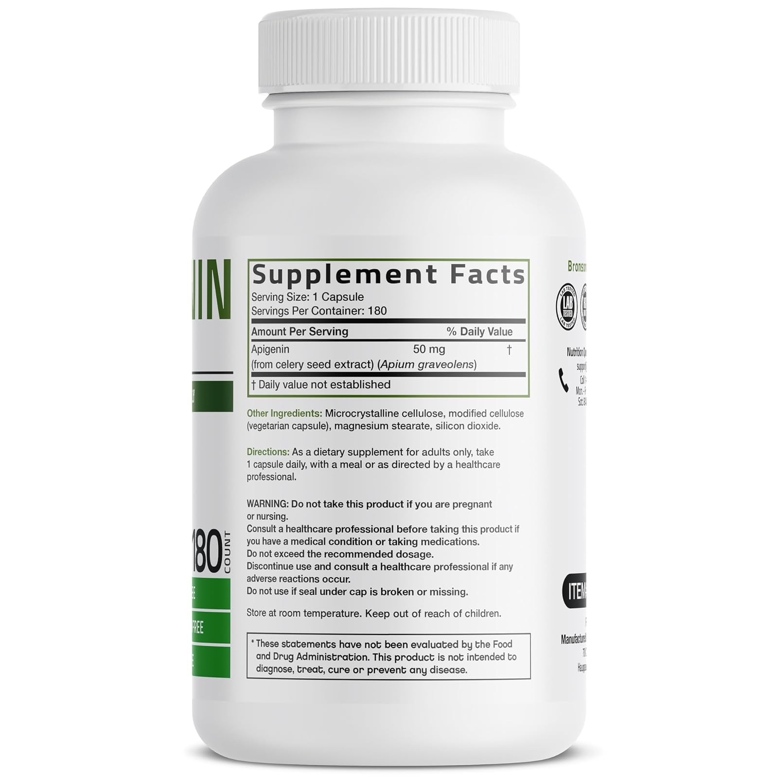 50 mg Apigenin herbal supplement