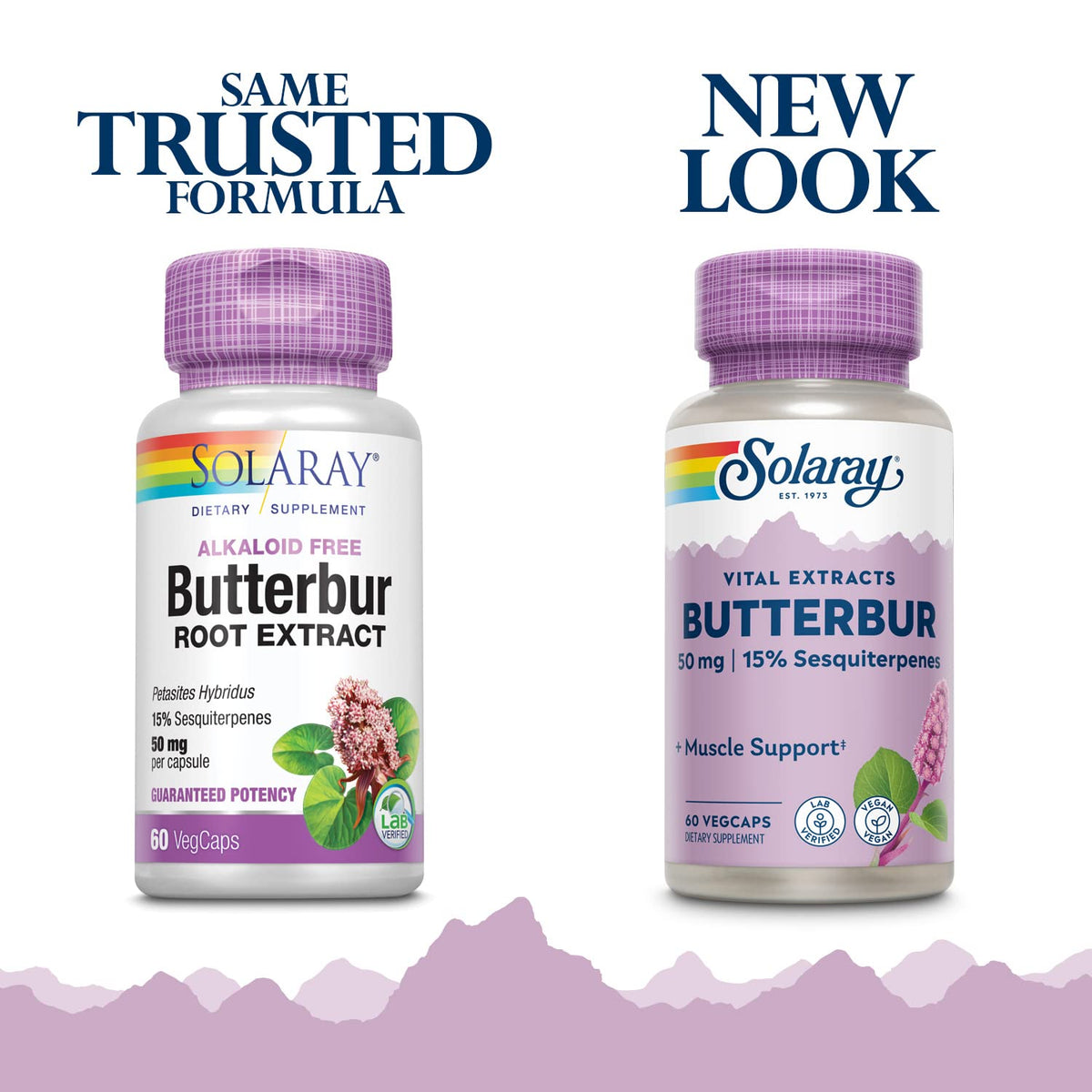50 mg Butterbur capsules for wellness support