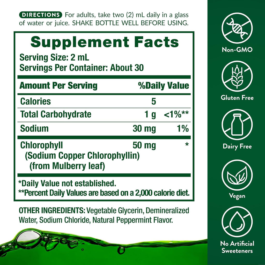50 mg chlorophyll for detox support