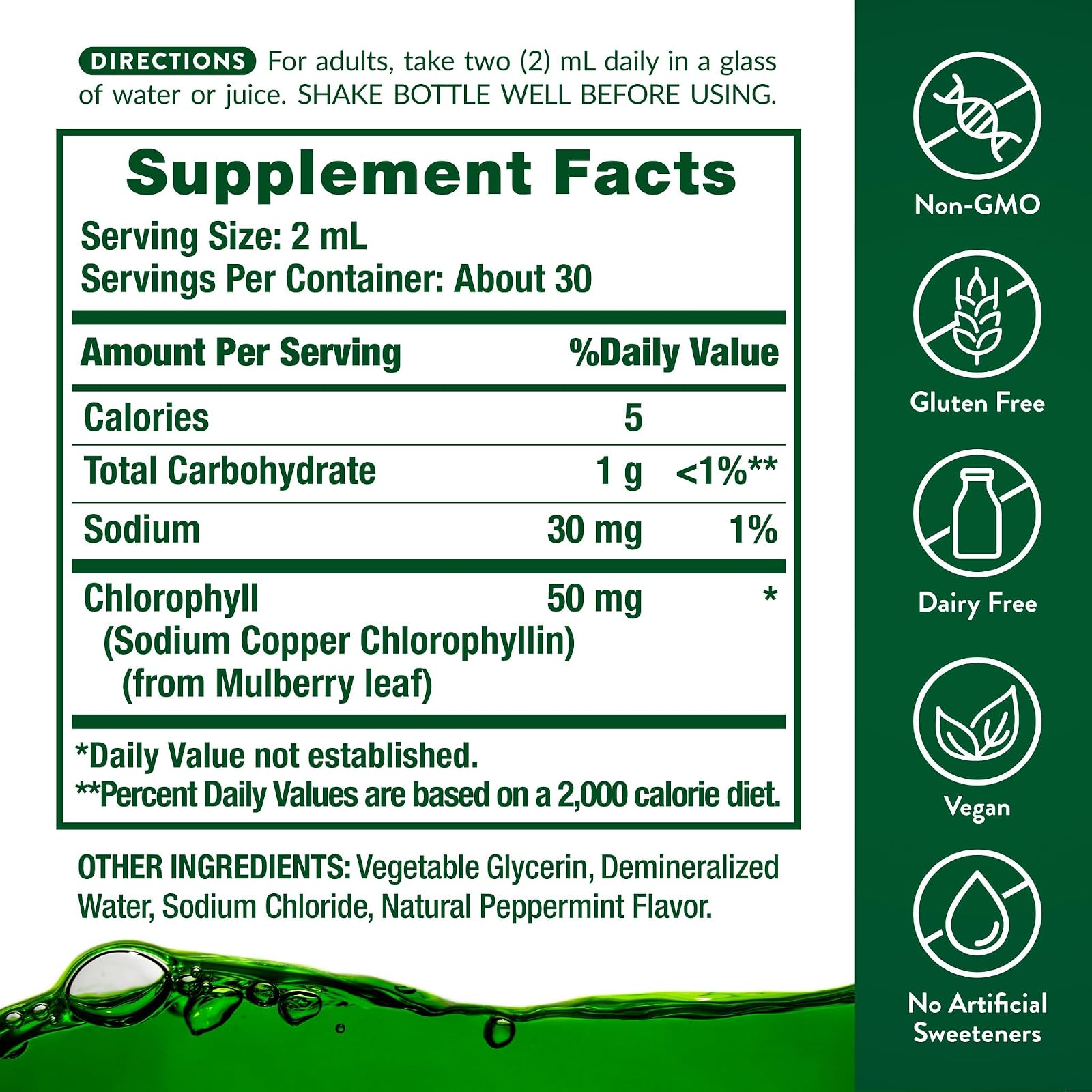50 mg chlorophyll for detox support