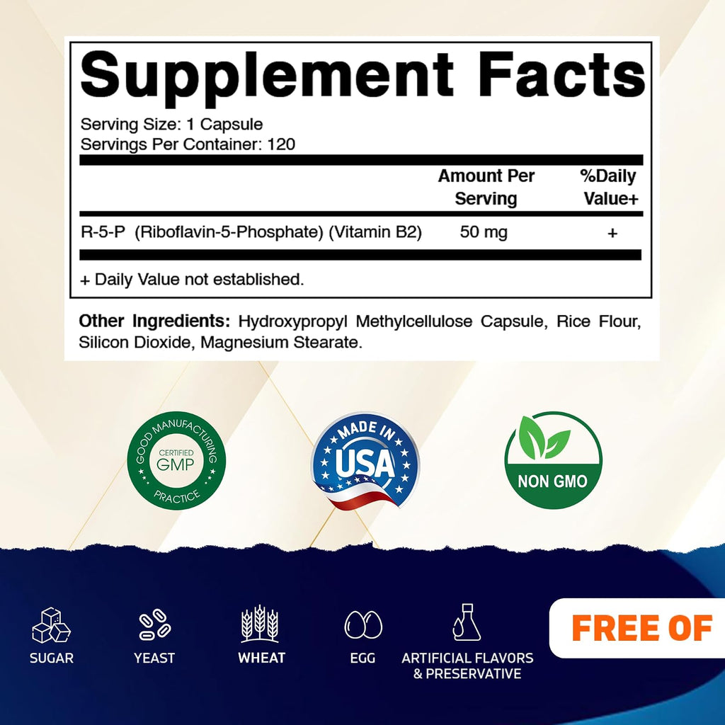 50 mg Vitamin B2 supplement