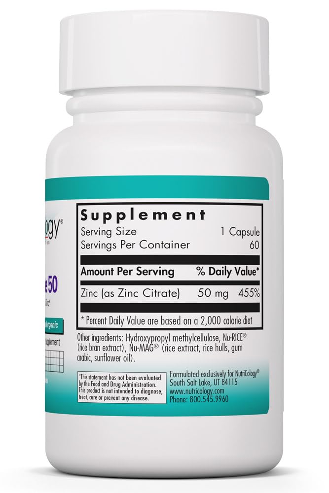 50 mg Zinc Citrate capsules for immunity